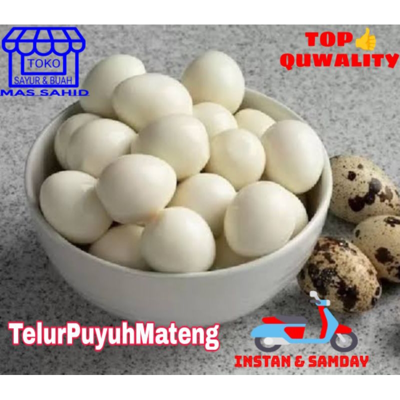 Jual Telur Matang Telor Puyuh Mateng Kupas/Kulit 10 Butir | Shopee ...
