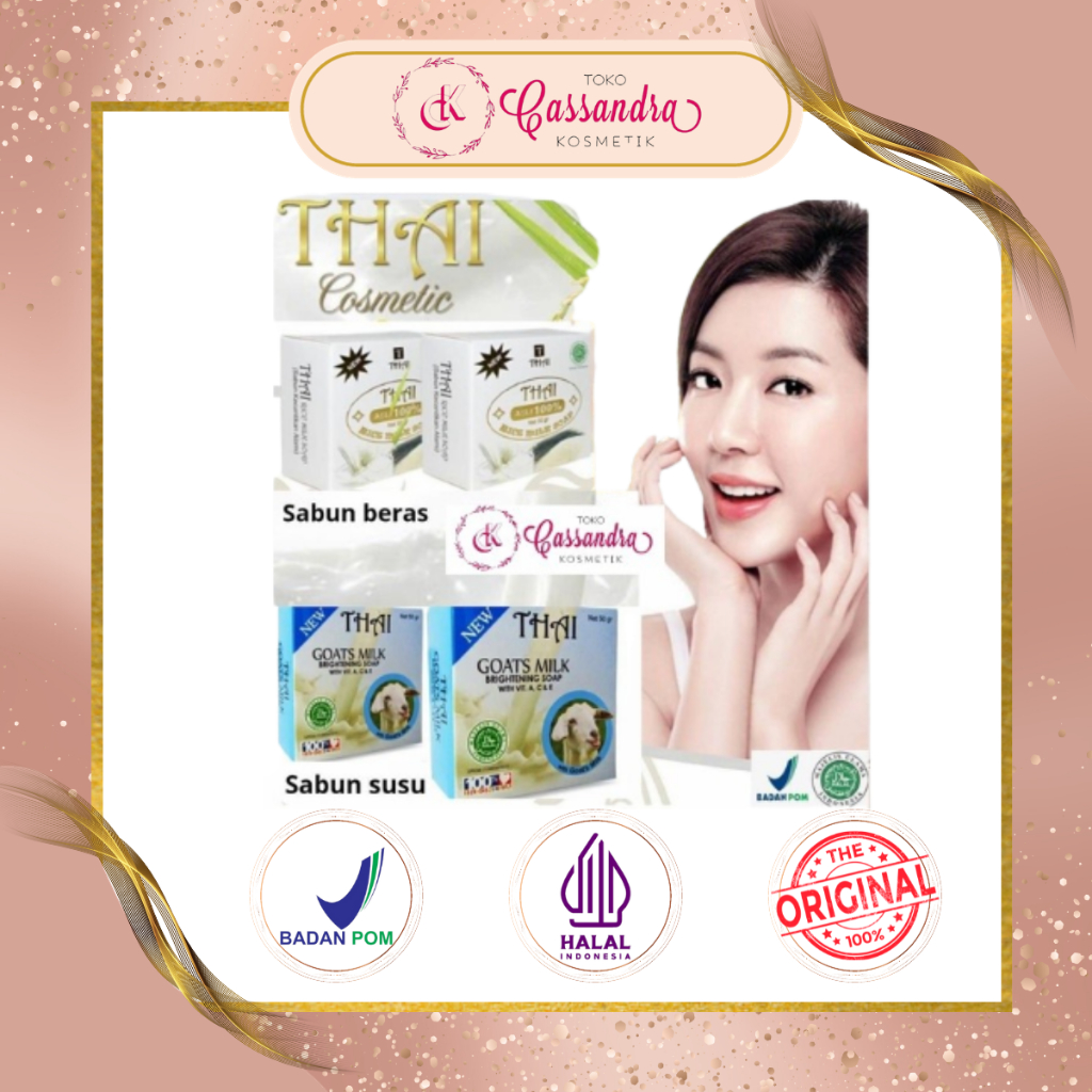 Jual THAI -RICE MILK SOAP / GOATS MILK BRIGHTENING SOAP - 50gr - BPOM ️ ...