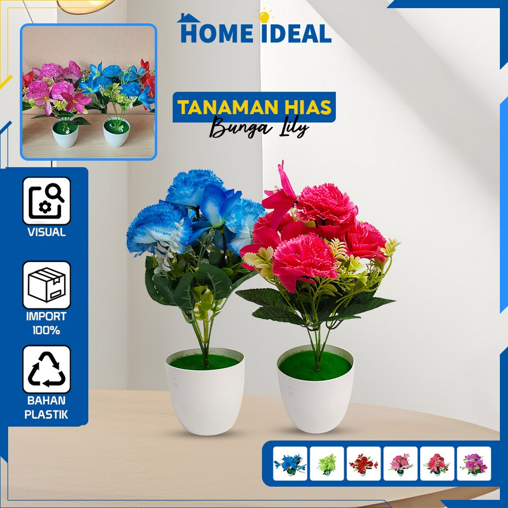 Jual Tanaman Bunga Lily Artificial Dekorasi Rumah / Tanaman Hias ...