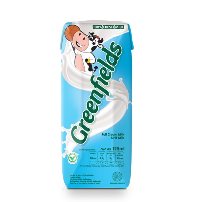 Jual GREENFIELDS UHT FULL CREAM 105 ML - SUSU | Shopee Indonesia