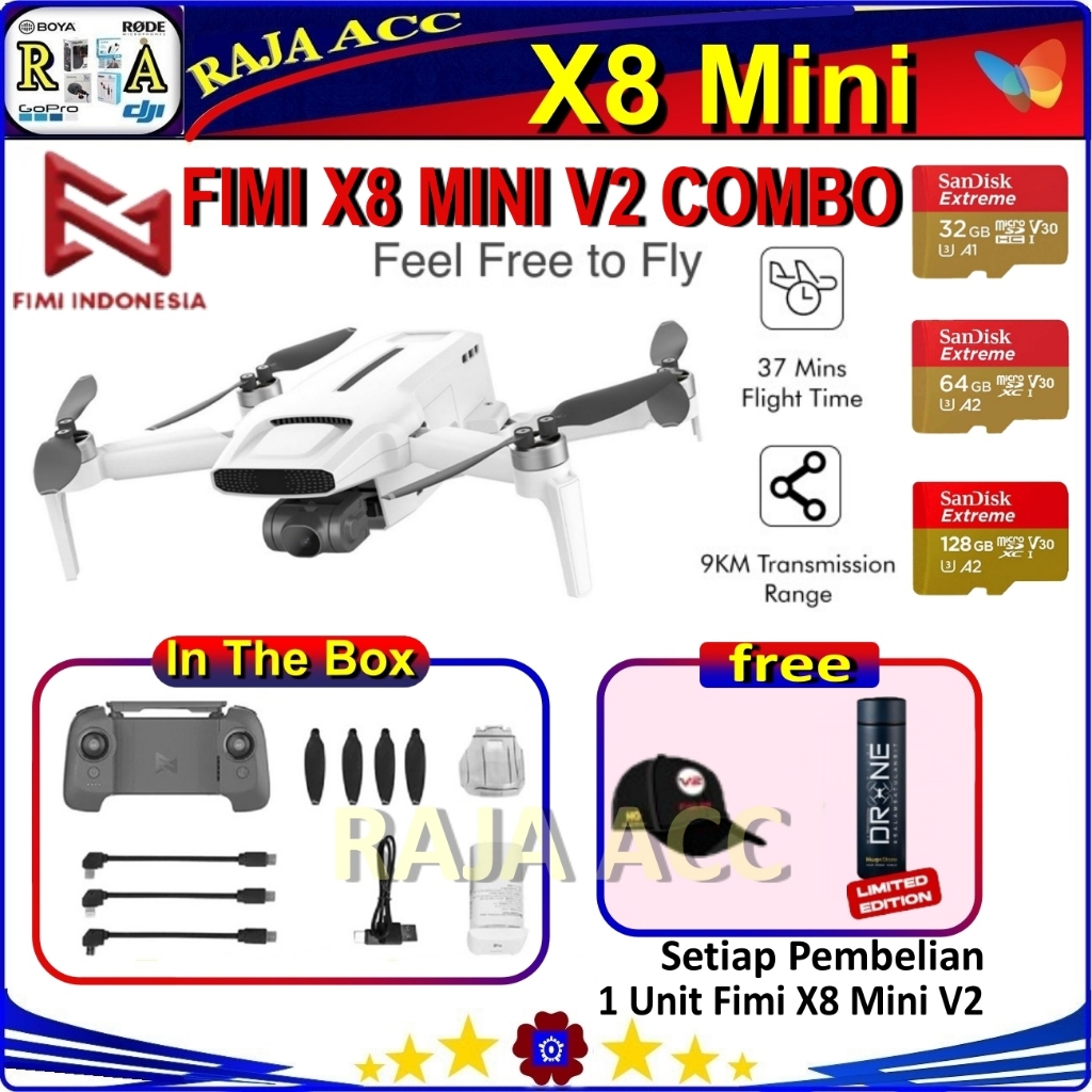 Jual Fimi X8 Mini V2 Combo Drone 9km 4K 3Axis Drone Fimi Terbaru | Shopee Indonesia