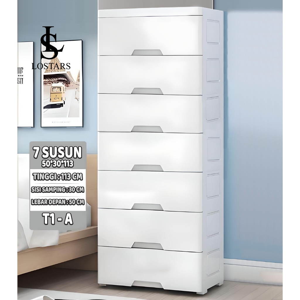Jual Lostars/ Lemari Pakaian/Lemari plastik/Laci Plastik/Kabinet Drawer ...