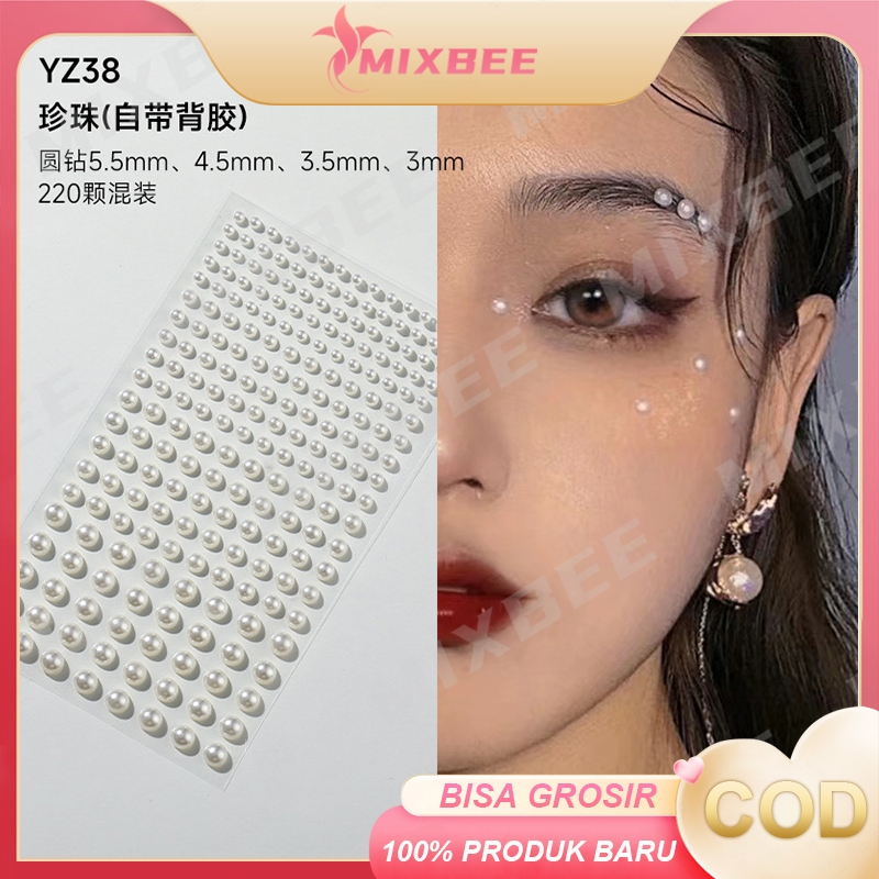 Jual Manik Mutiara Pearl /Manik Kristal Warna Warni Hiasan Make Up ...