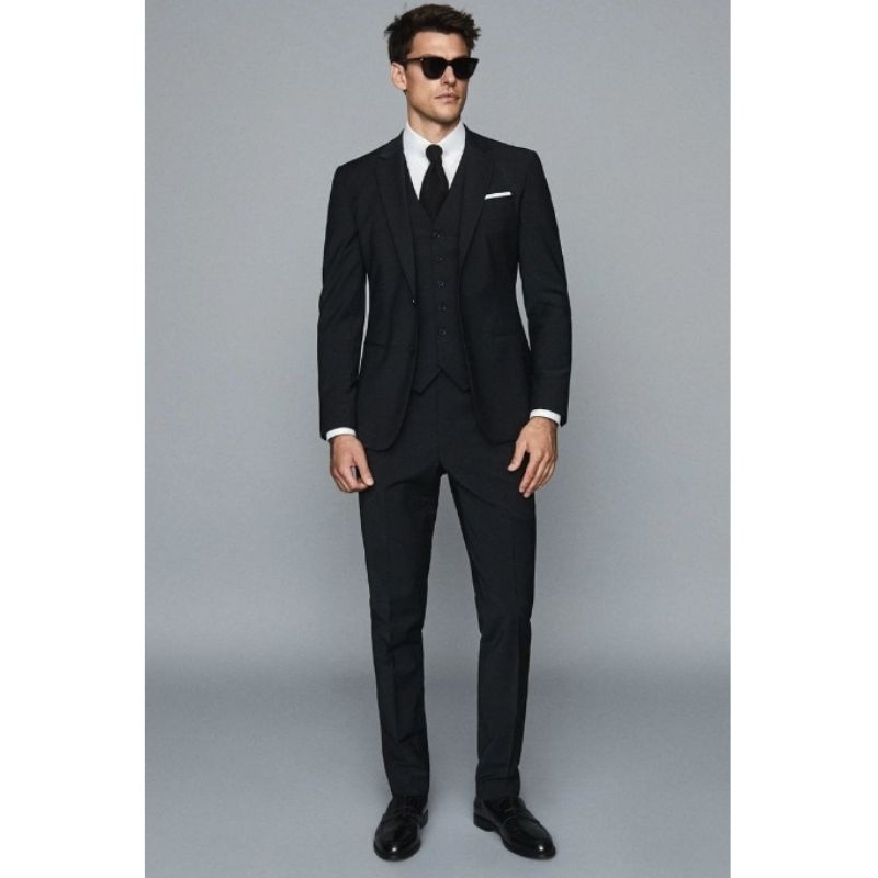 Jual Dvandra.id Setelan Jas 3 in1 Jas Rompi Dan Celana slimfit Set jas hitam Jas Formal | Shopee ...