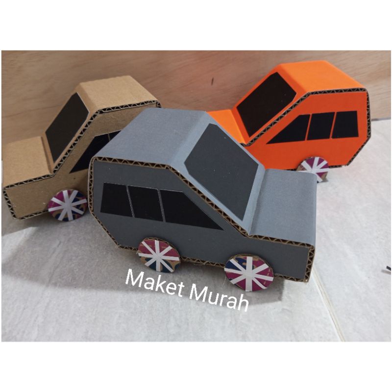 Jual Kerajinan Tangan Prakarya Mobil Bahan Kardus Tugas Sekolah Anak SD ...