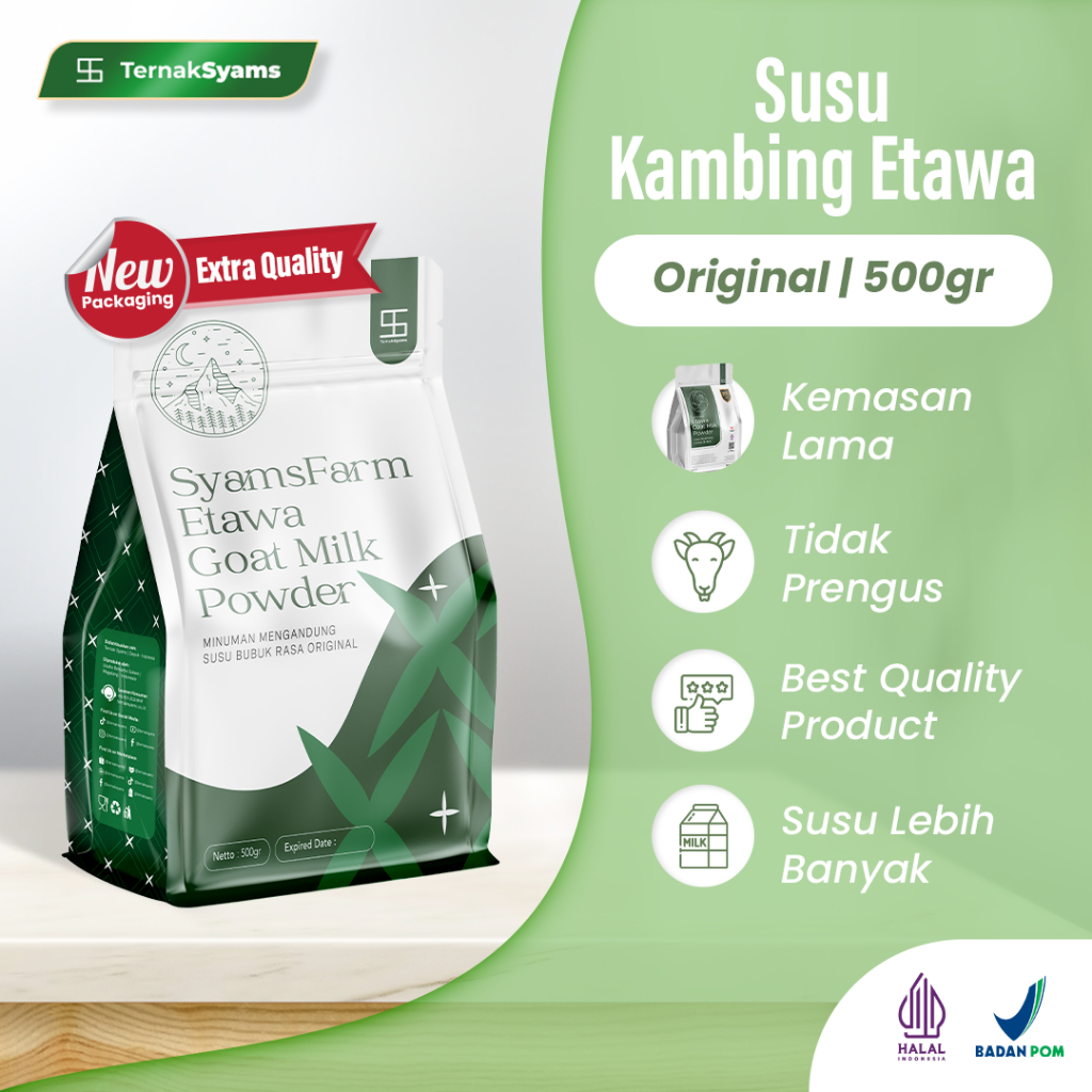 Jual Ternak Syams - SyamsFarm Susu Kambing Etawa Bubuk 500 gram 1/2 Kg ...