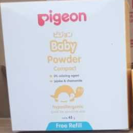Jual Pigeon Baby Compact Powder Cake / Refill + Puff 45gr | Shopee ...