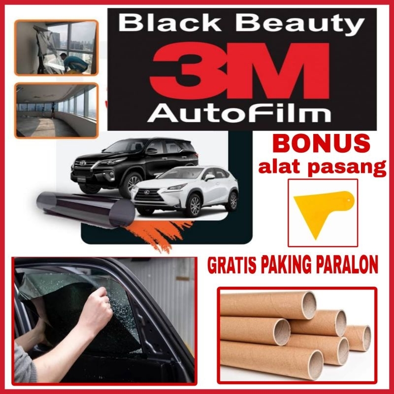 Jual Stiker kaca film 3M autofilm Black Beauty stiker kaca film mobil anti panas kaca film hitam ...