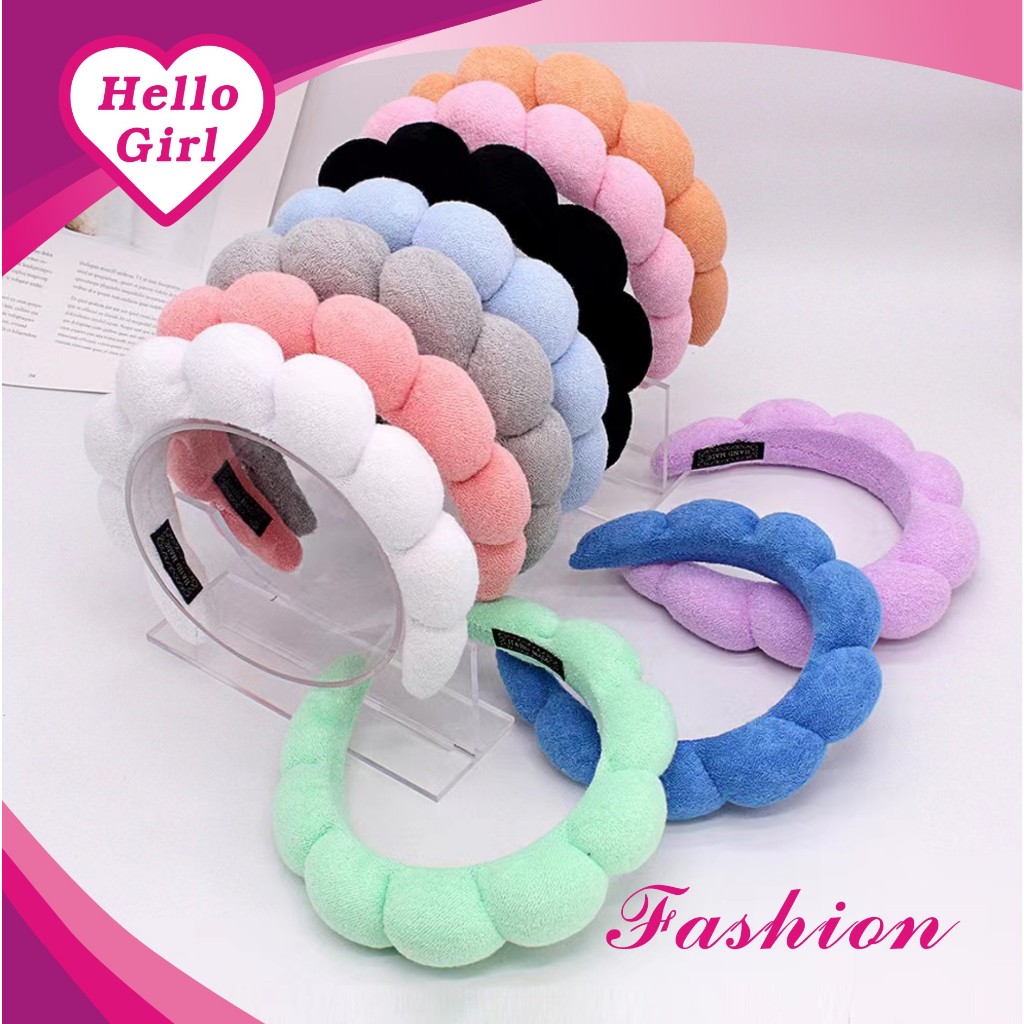 Jual (Hello Girl)B38 Bando Wanita Korean Fluffy HeadBand/Bando Bulat ...