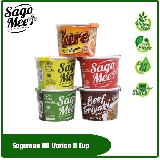 Jual SAGO MEE PAKET 5 CUP KOMPLIT (BISA PILIH VARIAN) SAGOMEE MIE ...