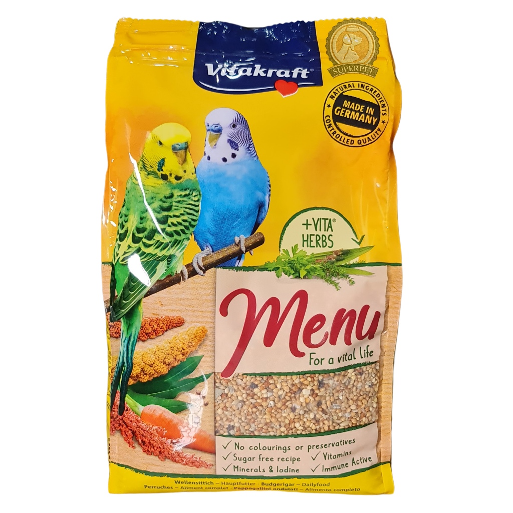 Jual Vitakraft Menu for Budgies 1 kg. Makanan burung parkit | Shopee ...