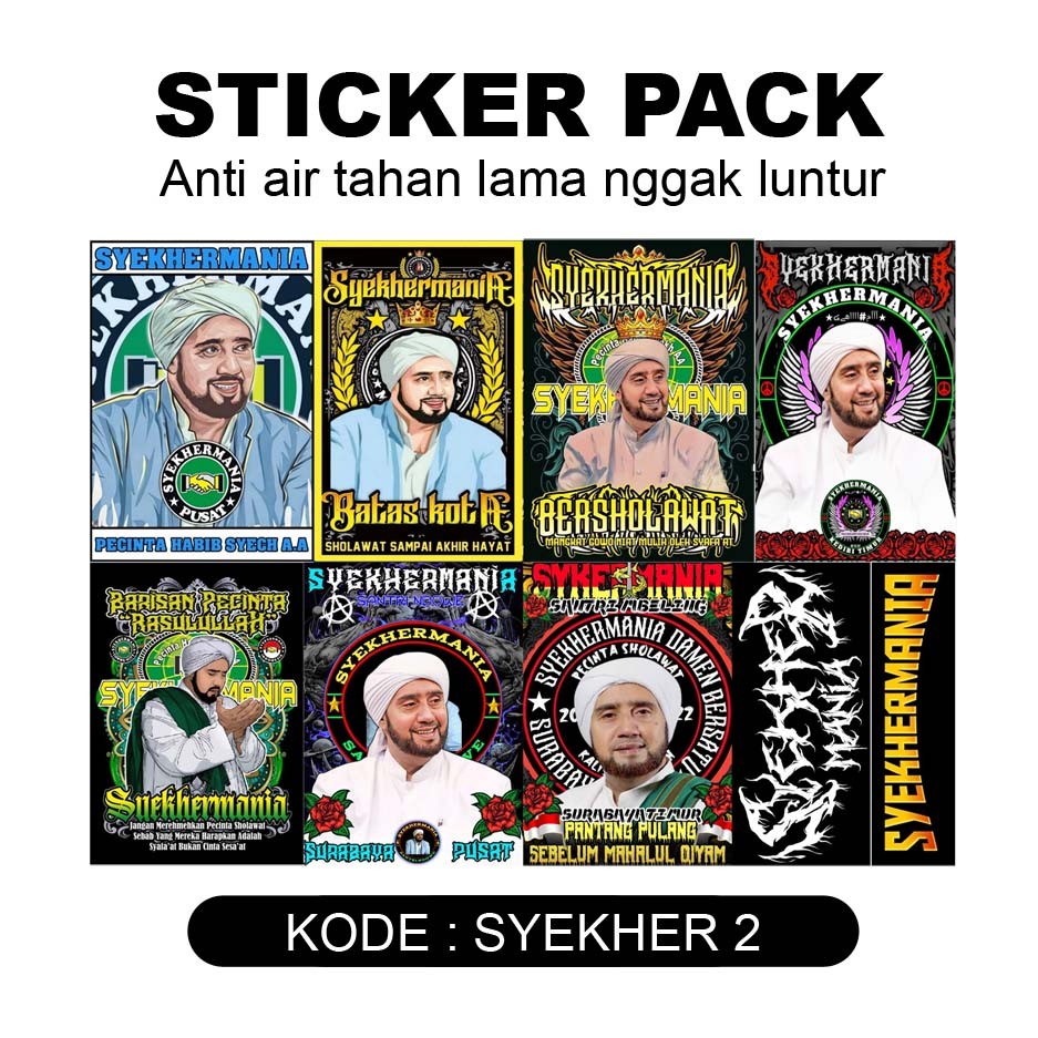 Jual sticker syekhermania stiker sholawat habib syech by dakon graphics ...