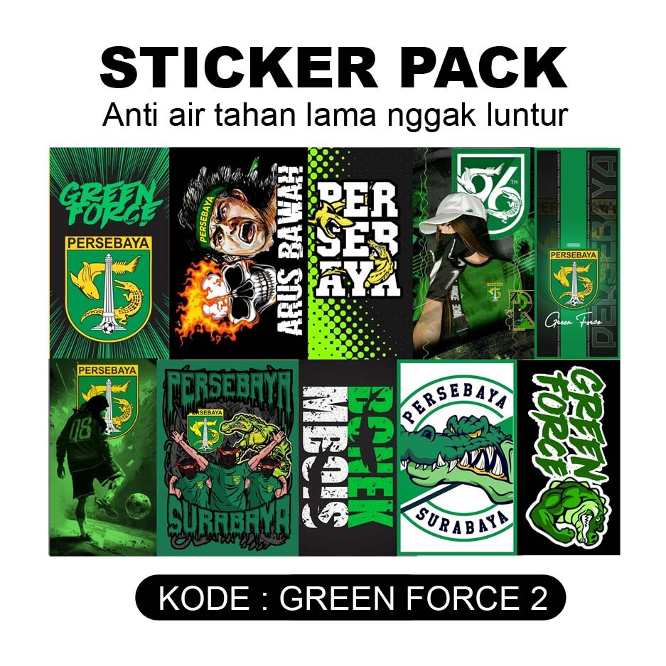 Jual stiker persebaya surabaya bonek wani green force by dakon graphics ...