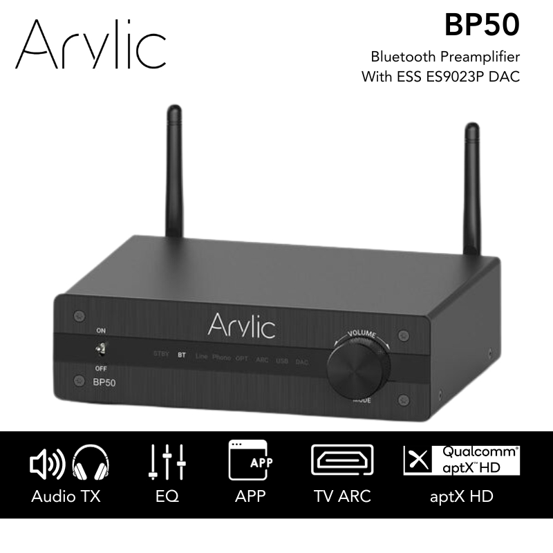 Jual Bluetooth Preamplifier ARYLIC BP50 BP 50 BP-50 With Audio Transmitter | Shopee Indonesia