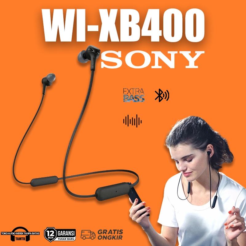 Jual Sony WI-XB400 in-ear hanging neck wireless Bluetooth headset ...