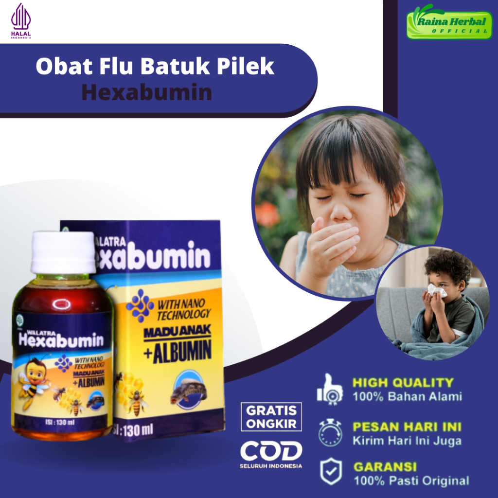 Jual HEXABUMIN 130ml - Madu Flu Batuk Anak | Original Madu Herbal Obat ...