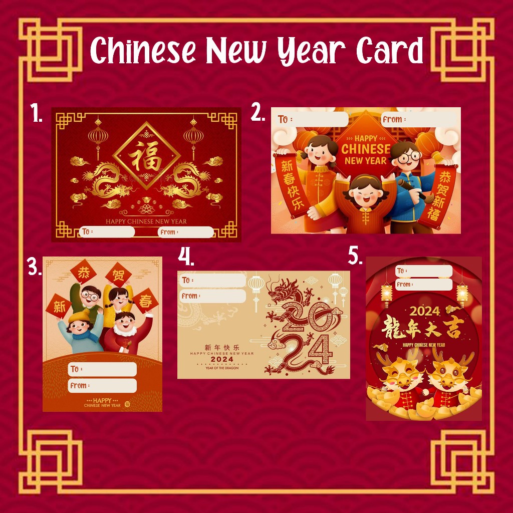 Jual Kartu Ucapan Imlek / Chinese New Year Card / Greetings Card ...