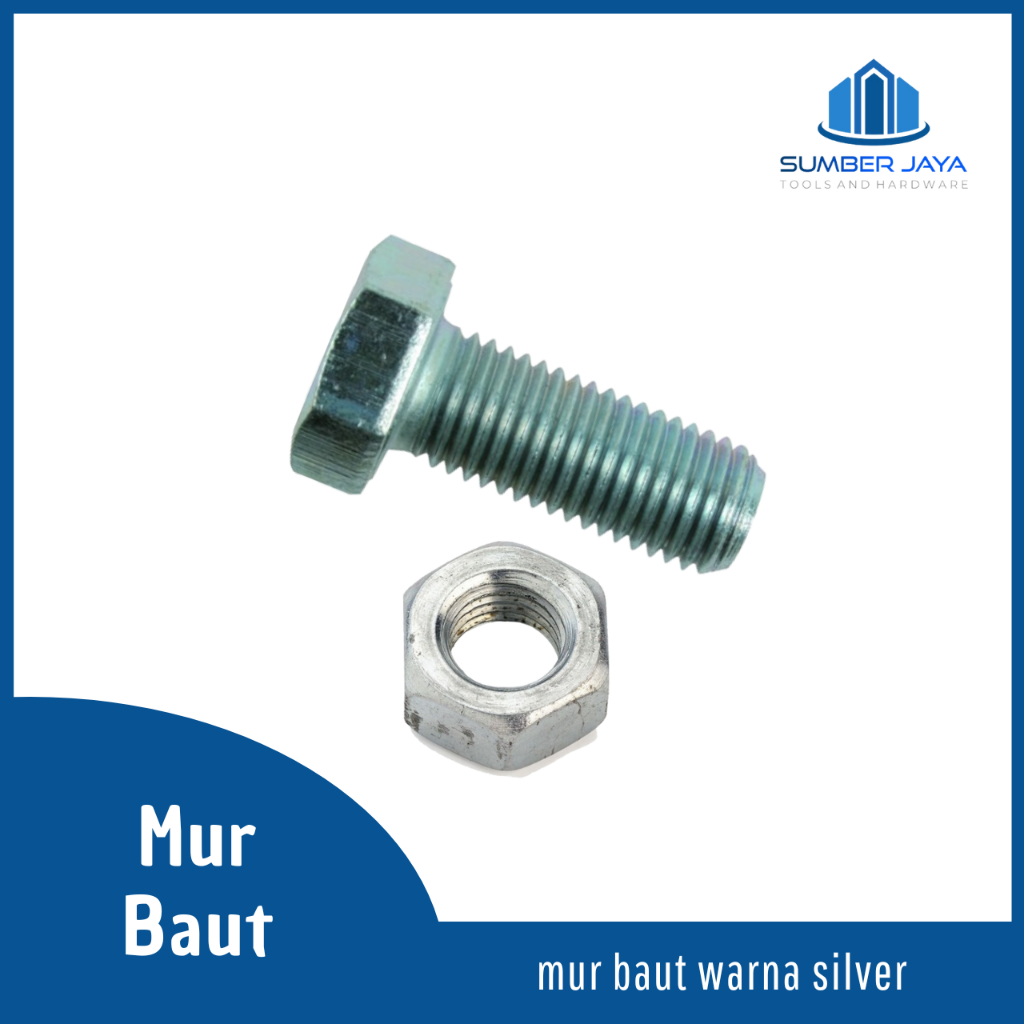 Jual Mur Baut M8 x 15 Kunci 13 | Baut Siku Lubang | Baut Siku Bolong ...