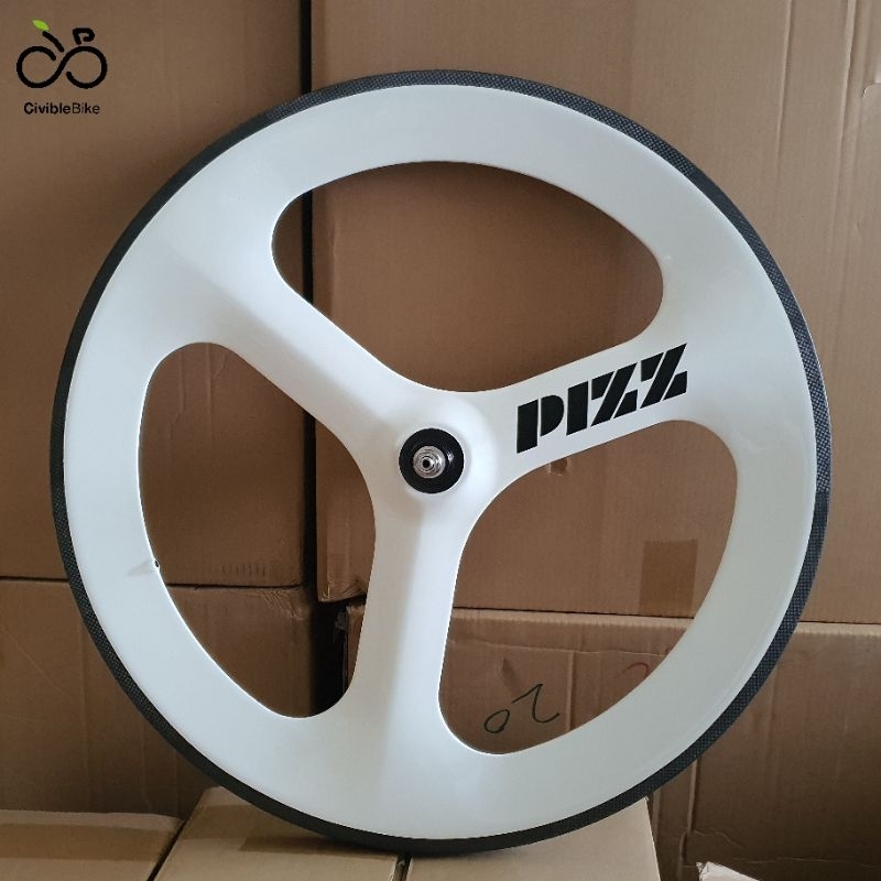 Jual Wheelset Pizz Trispoke Full Carbon Fixed Gear Track | Shopee Indonesia
