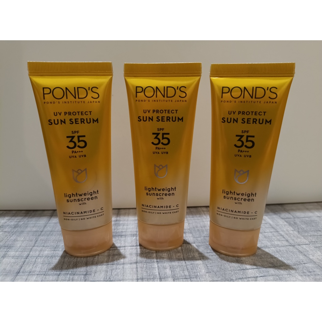 Jual Ponds Sun Serum SPF35 PA+++ UVA UVB Niacinamide 30 g | Shopee ...