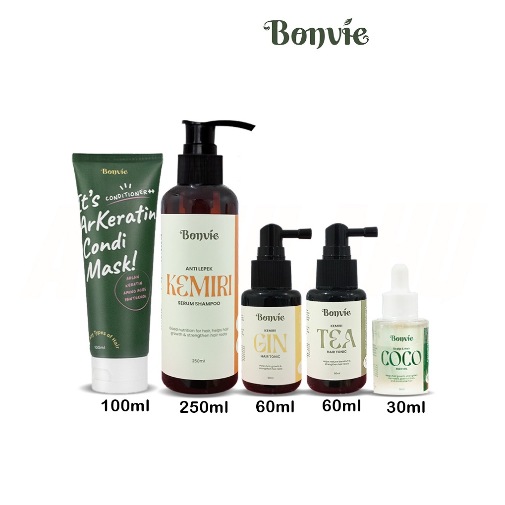 Jual BONVIE SERUM SHAMPOO KEMIRI 230ML | HAIR OIL COCO30ML | HAIR CONDI ...