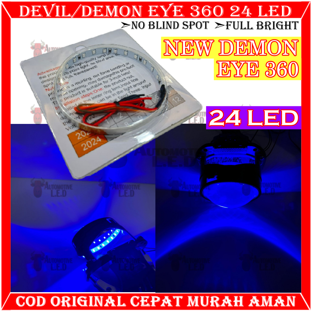 Jual ORIGINAL LAMPU DEVIL 360 LAMPU DEMON 360 DEVIL EYE 360 15 LED DE ...