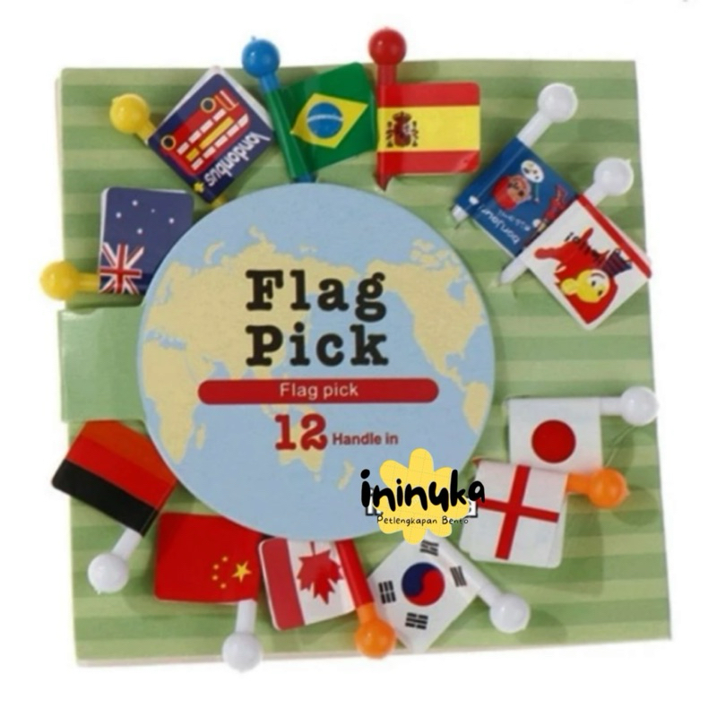 Jual Tusukan Bento Bendera Food Picks Flag Hiasan Bekal Perlengkapan ...