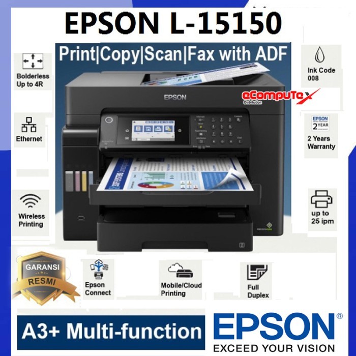 Jual PRINTER EPSON L15150 / PRINTER EPSON L 15150 PENGGANTI L1455 A3 ...