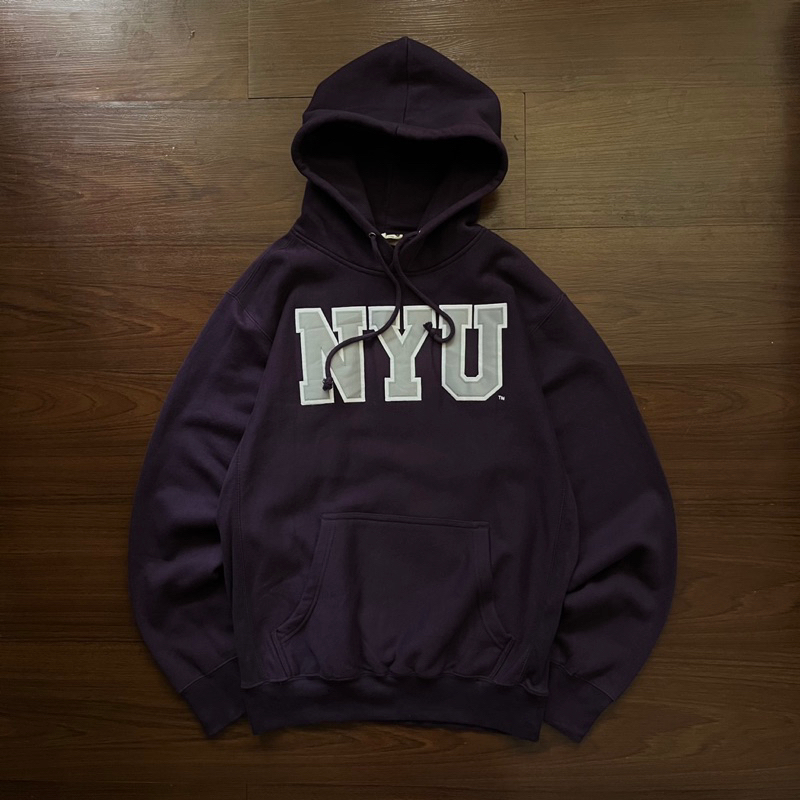 Jual Vintage NYU Arch Logo Pullover Hoodie | Shopee Indonesia