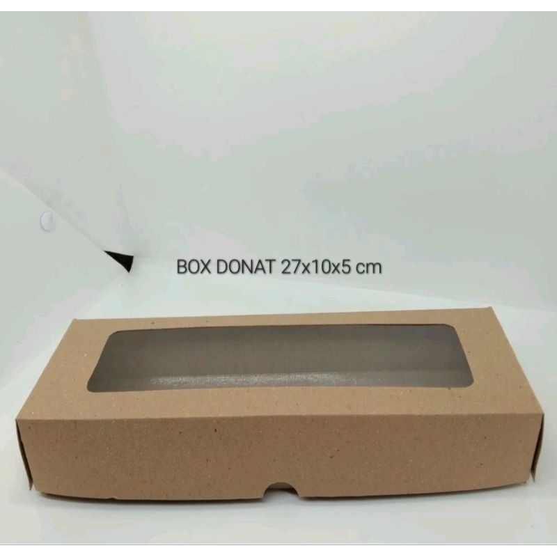 Jual BOX DONAT 27x10x5 cm | Box Donat isi 3 Karft Box kraft Kotak ...