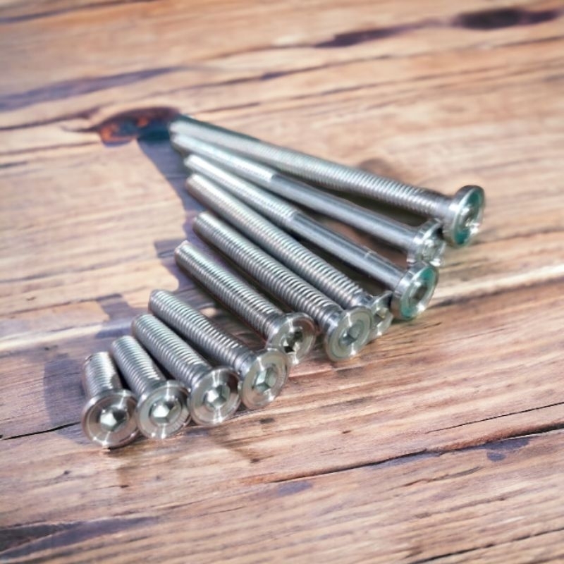 Jual Baut L m8 stainless handmade slim drat 12 baut L 12 baut L ulir 8mm panjang 2cm-8cm ...