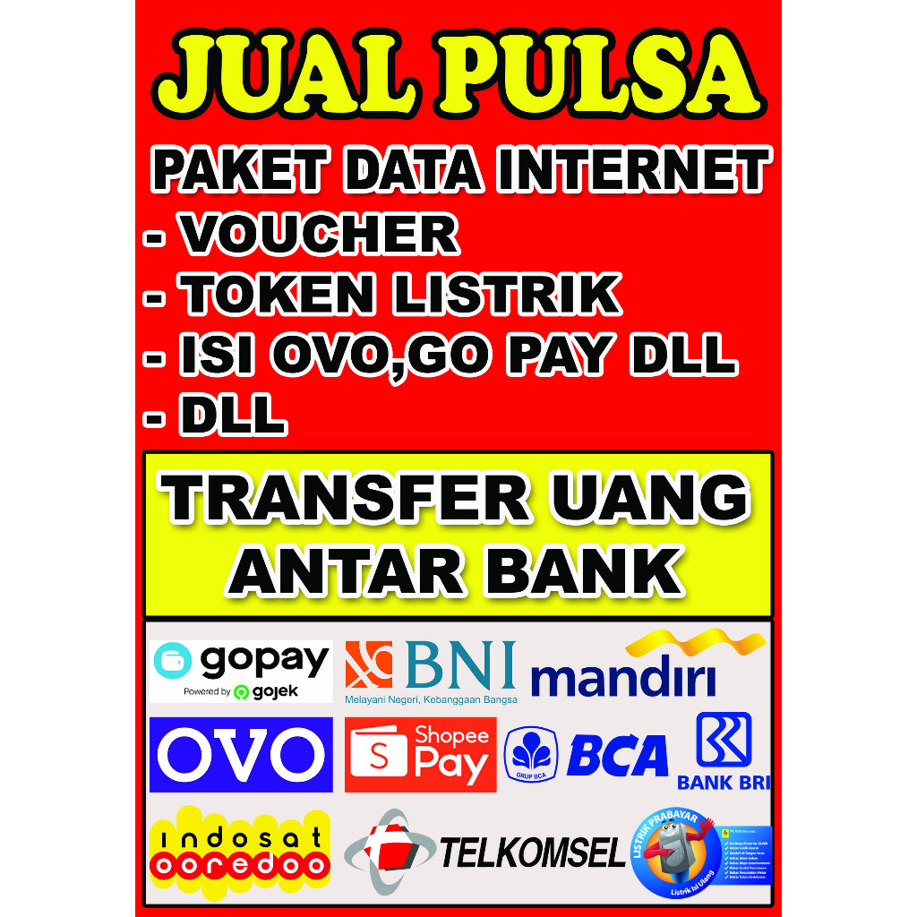 Jual Spanduk Jual Pulsa Lengkap | Shopee Indonesia