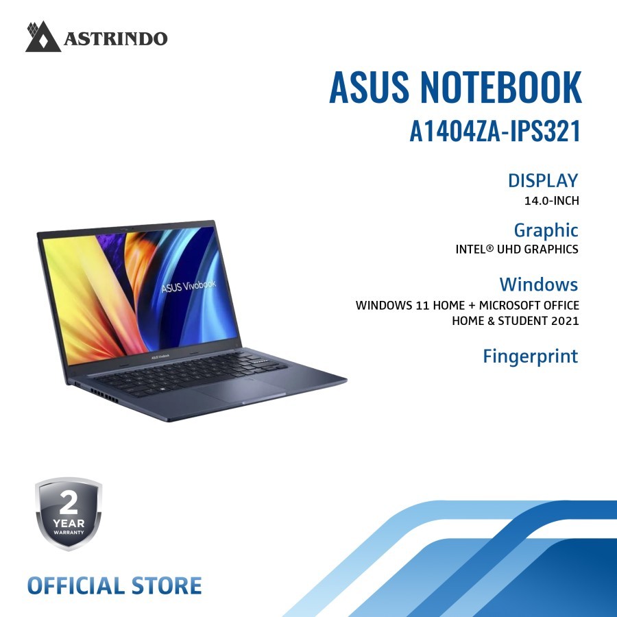 Jual Asus Vivobook 14 A1404ZA Intel i3-1215U 14″ FHD IPS 8GB 256GB W11 ...