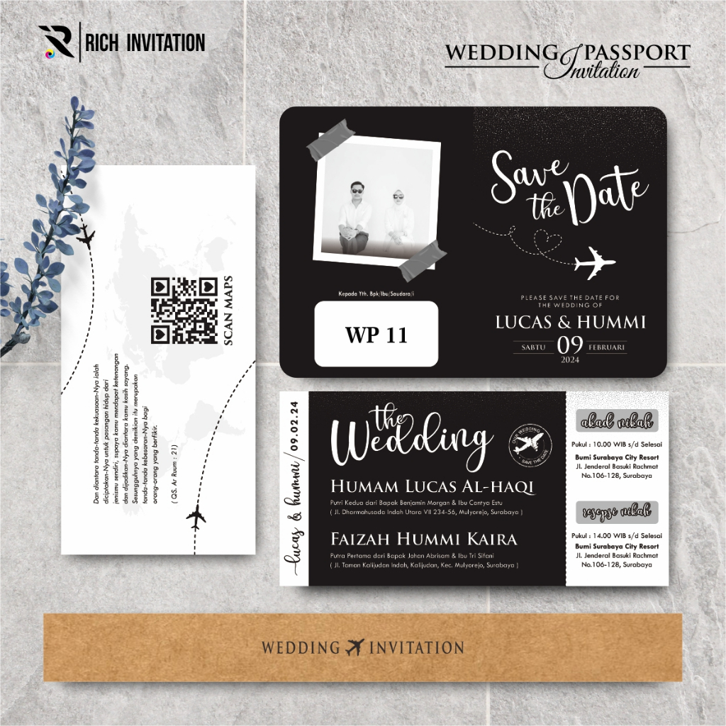 Jual UNDANGAN PERNIKAHAN AESTHETIC - UNDANGAN NIKAH WEDDING PASSPORT ...