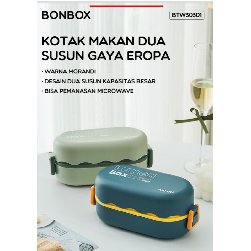 Jual Kotak Makan 2 Susun Bonbox (Lunch Box) | Shopee Indonesia