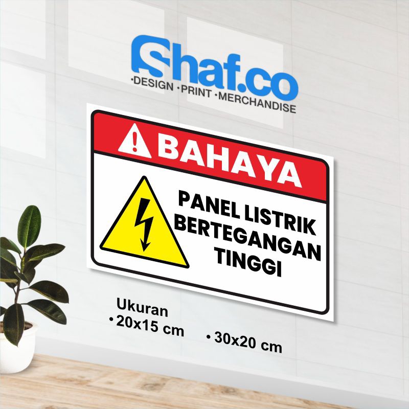 Jual STIKER BAHAYA PANEL LISTRIK TEGANGAN LISTRIK | Shopee Indonesia