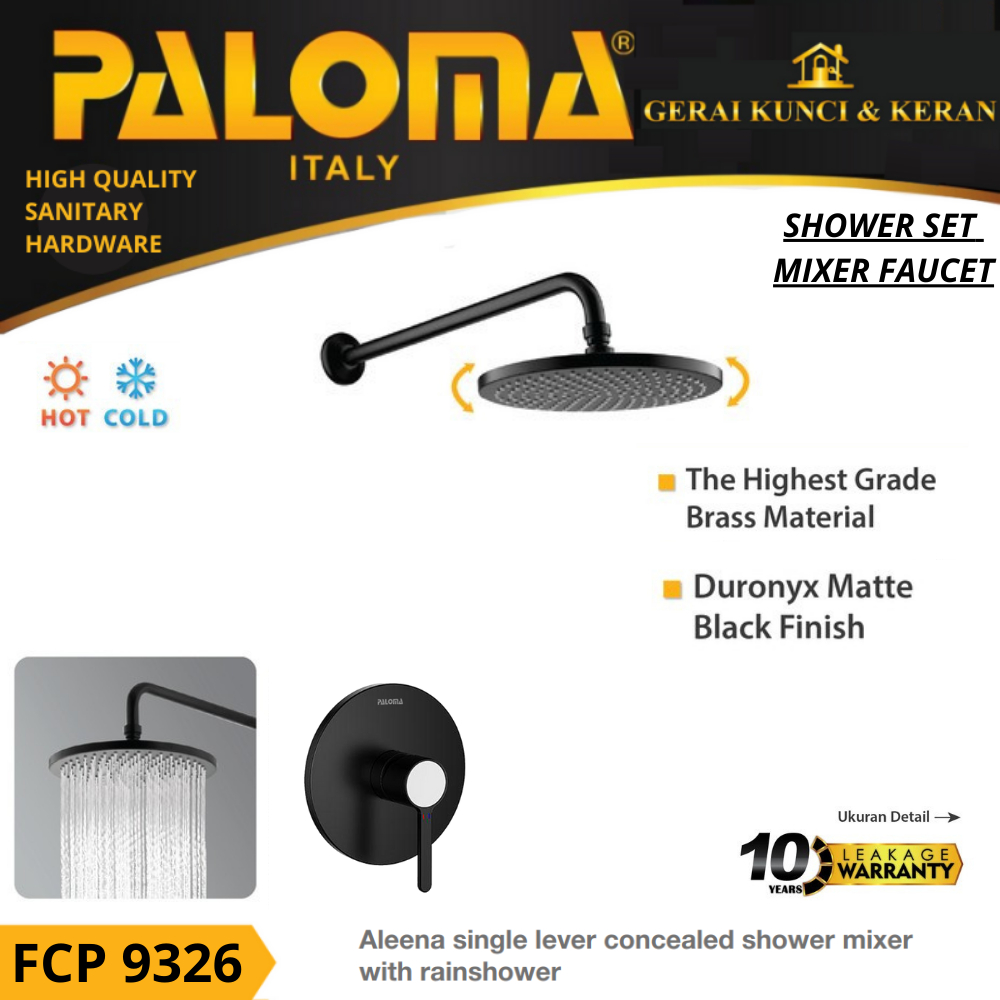 Jual PALOMA FCP 9326 Keran Mixer Shower Tanam Set Dinding Tembok Kran ...