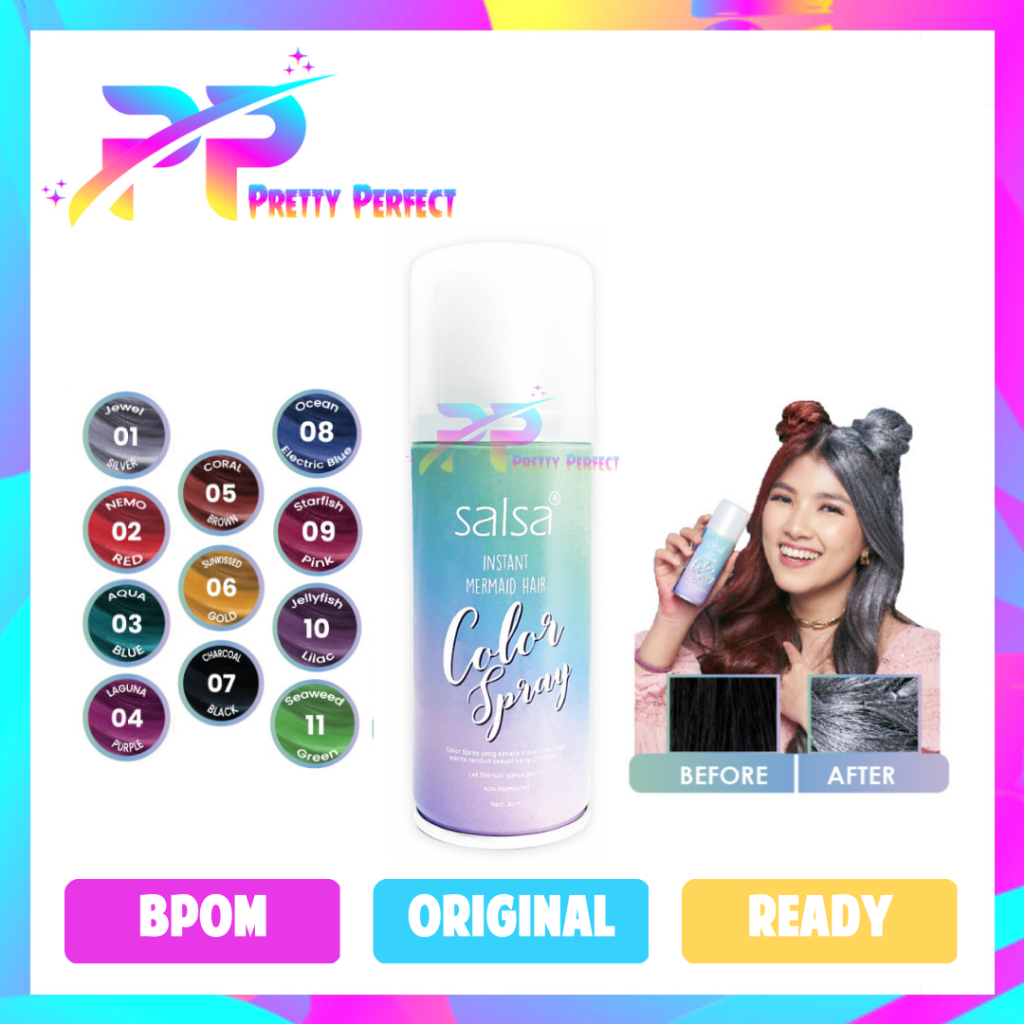 Jual Salsa Instant Mermaid Hair Color Spray | Shopee Indonesia