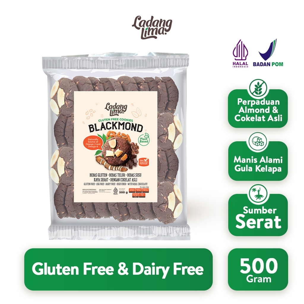 Jual [FREE BLACKMOND SACHET] Blackmond 500g - Healthy Cookies Gluten ...