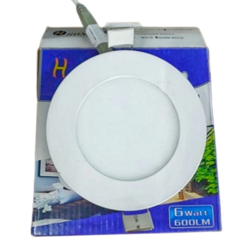Jual Lampu LED Panel Light 6w Watt Bulat Cahaya Putih HONEST | Shopee ...