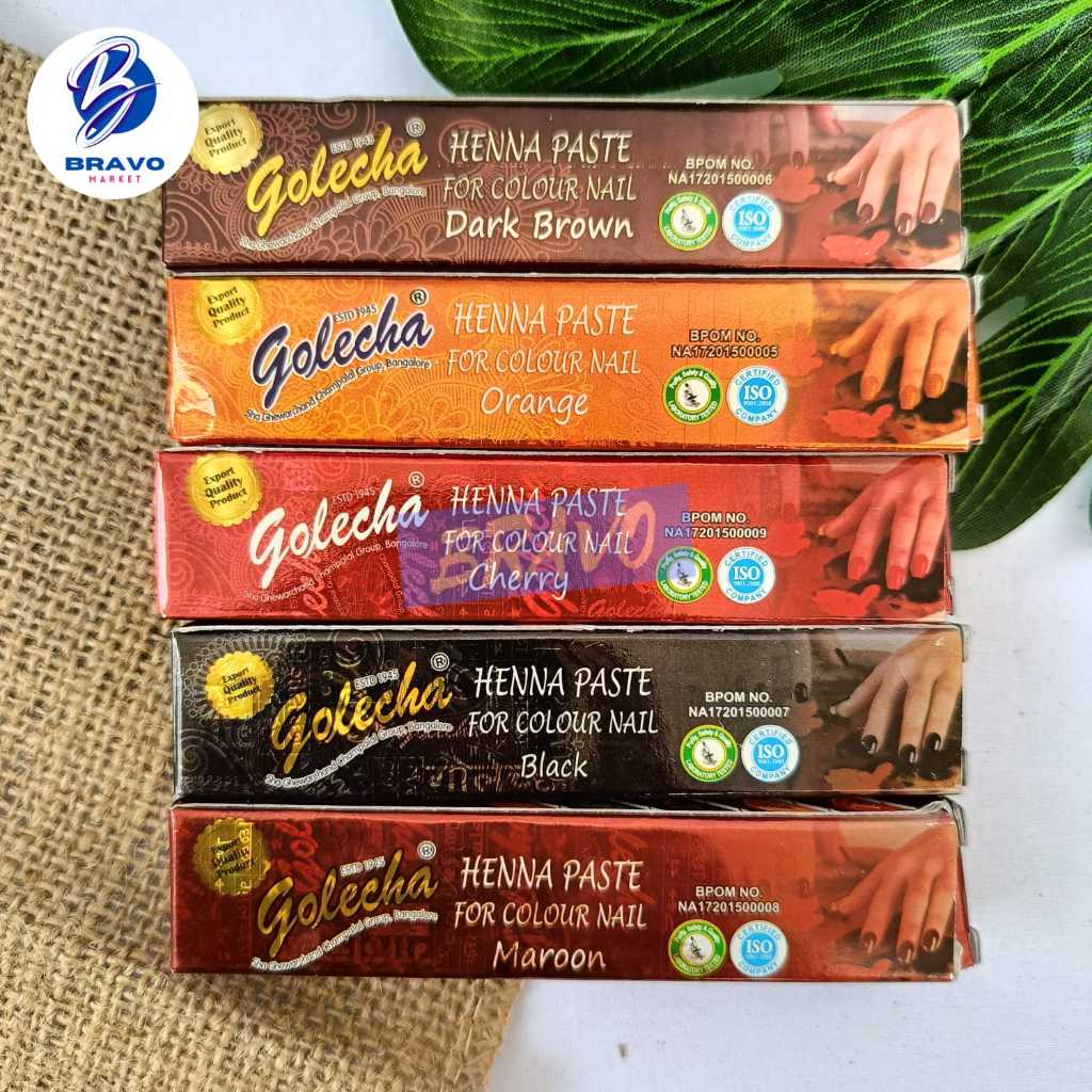Jual GOLECHA NAIL Tube Henna Paste Golecha Kuku Kutek Halal Henna ...