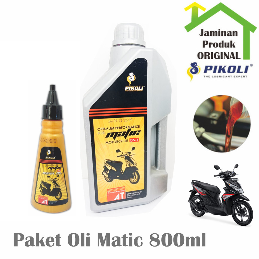 Jual Paket Oli Pikoli Matik 800ml Scooter Matic Vario Beat Scoopy Mio ...