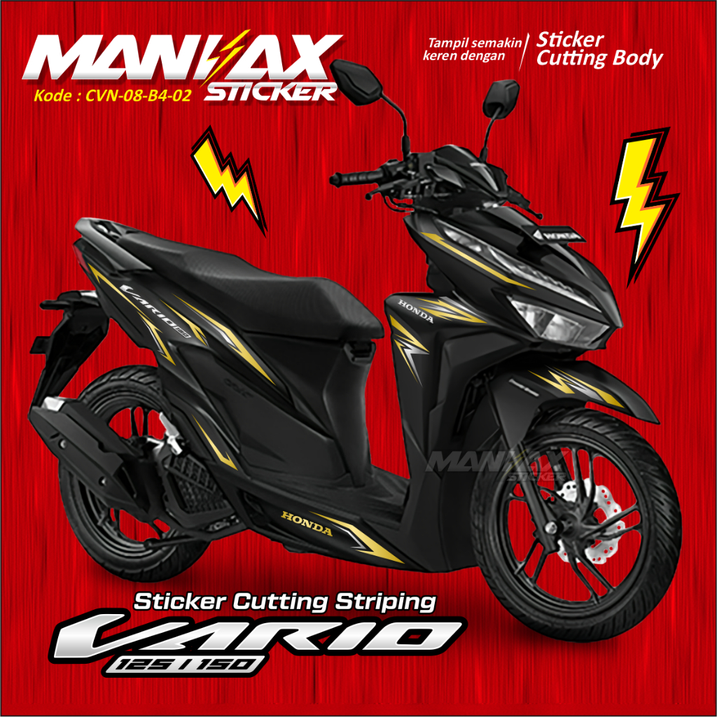 Jual Sticker Vario 150 Gold Putih - Aksesoris Motor Cutting Honda All ...