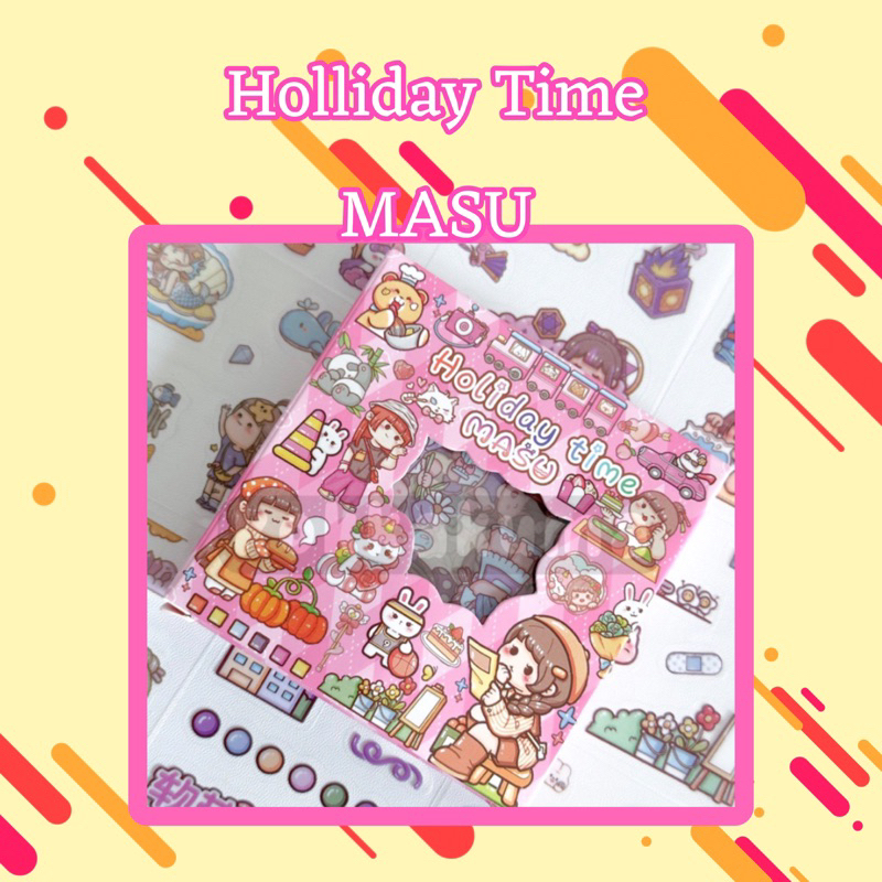Jual Stiker Masu Mochi 100 Lembar Sticker Lucu Viral Aesthetic/Stiker ...