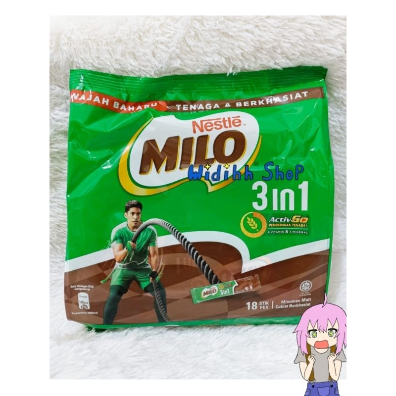 Jual Nestle Milo 3 in 1 Activ-Go Malaysia 18 Stik 3in1 / Milo 3in1 ...