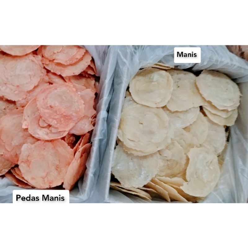 Jual Emping Pedas Manis (500gr) Emping Manis / Kerupuk Belinjo / Krupuk ...