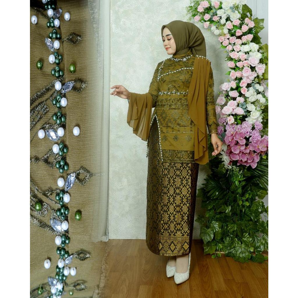 Jual Stelan Atau Atasan Kebaya Kondangan Wisuda Modern Model Selendang ...