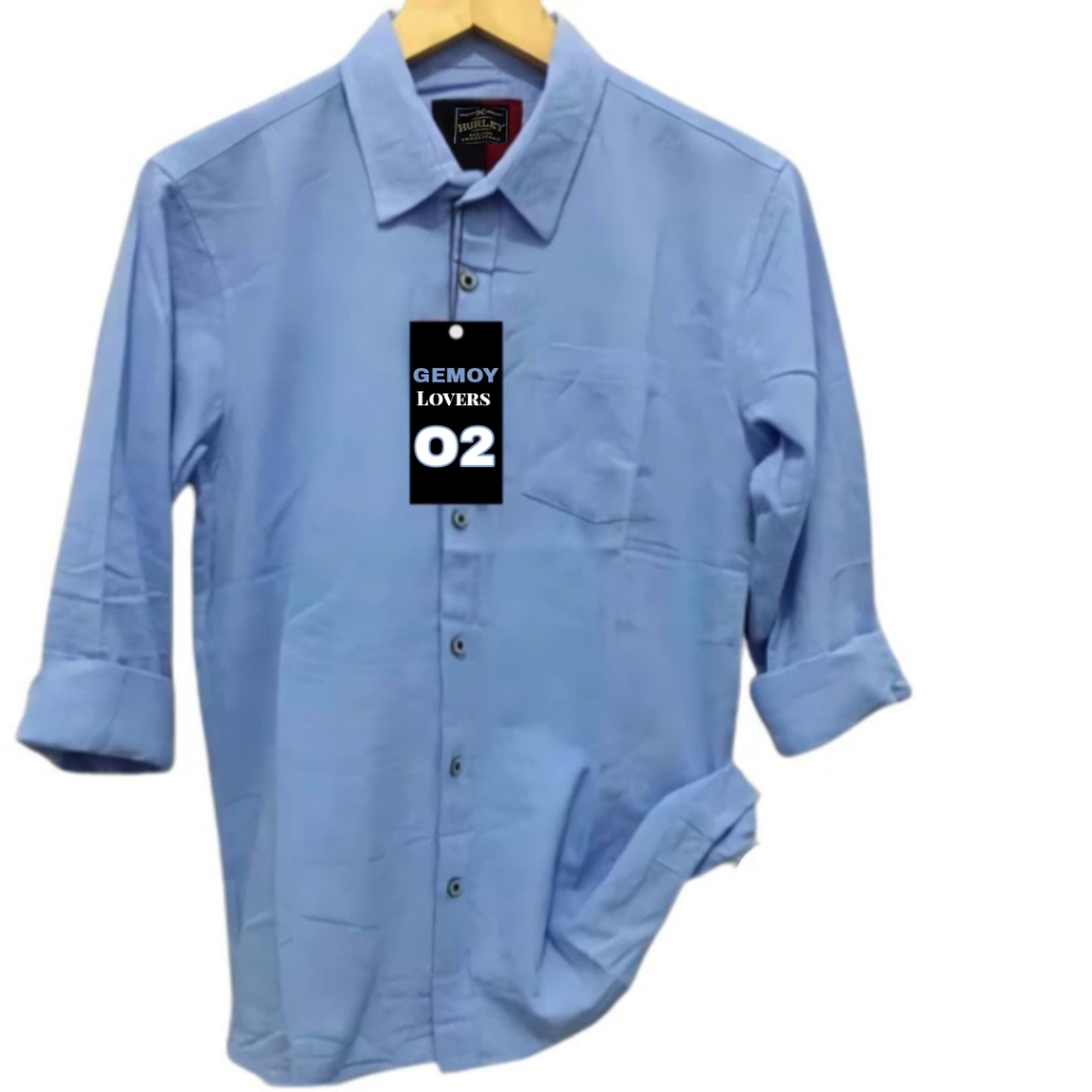 Jual Kemeja Lengan Panjang Pria | Kemeja panjang polos | Kemeja pria ...