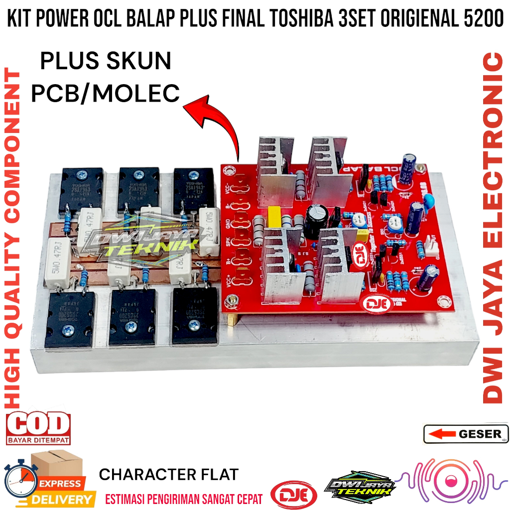Jual Kit Power OCL BALAP Plus Final Toshiba 3Set 5200 Original | Shopee ...