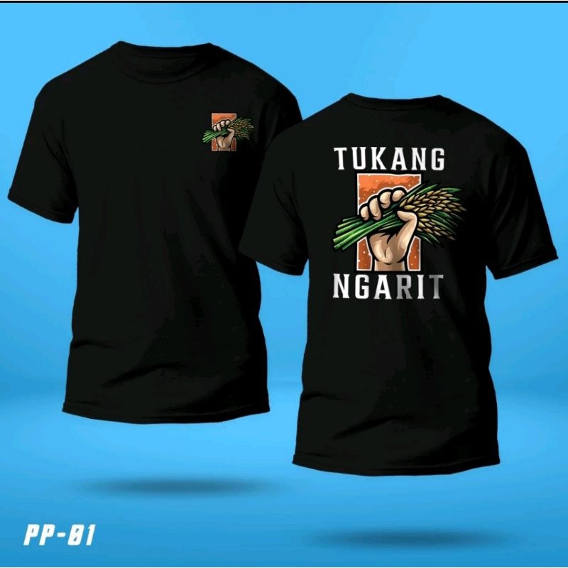Jual KAOS TUKANG NGARIT PADI LOGO DEPAN BELAKANG | Shopee Indonesia